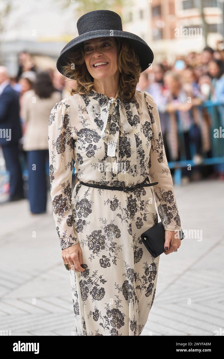 Madrid. Spain. 20240406, Xandra Falco arrives at the wedding of Jose ...