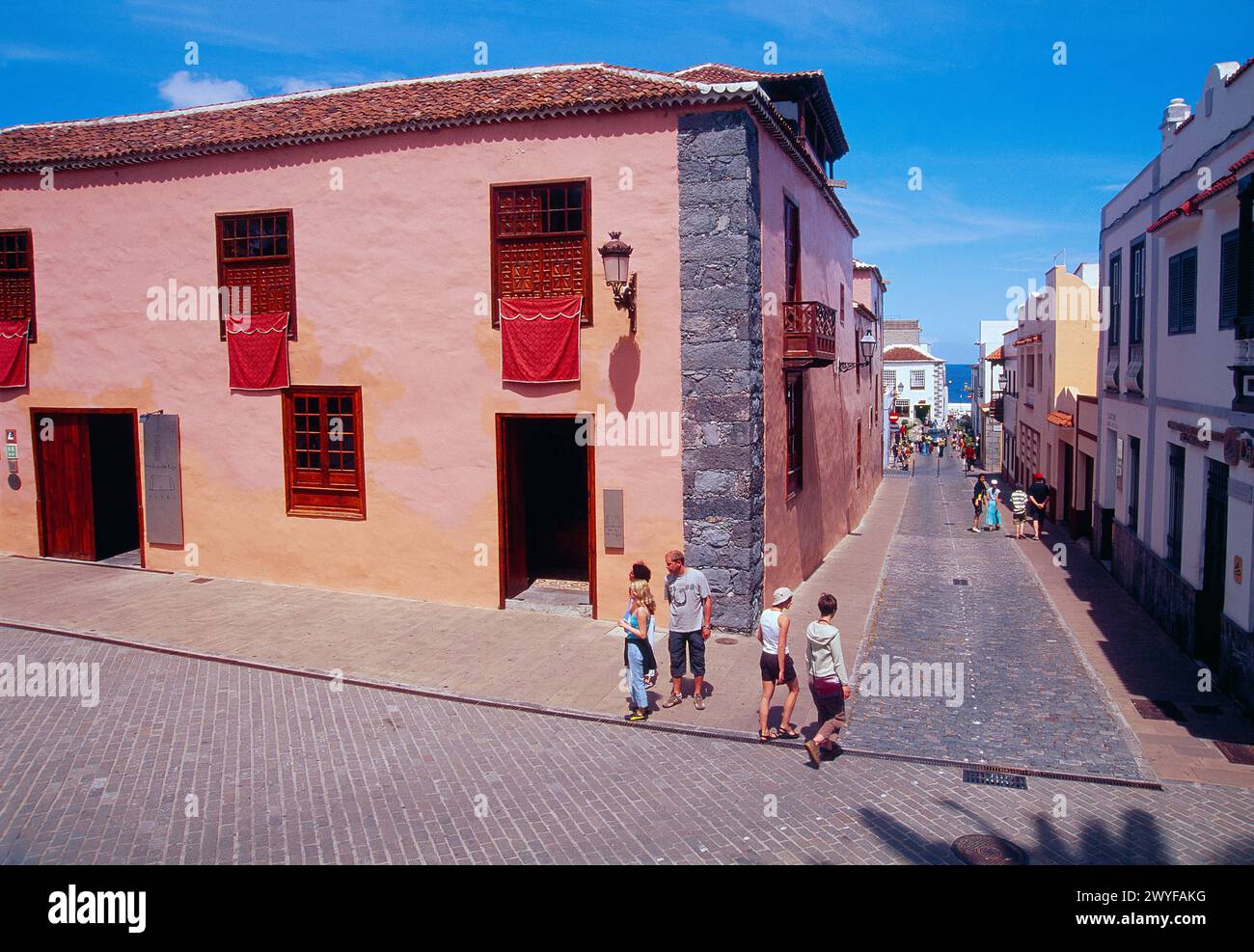 Traditional architecture. Garachico, Tenerife island, Canary Islands ...