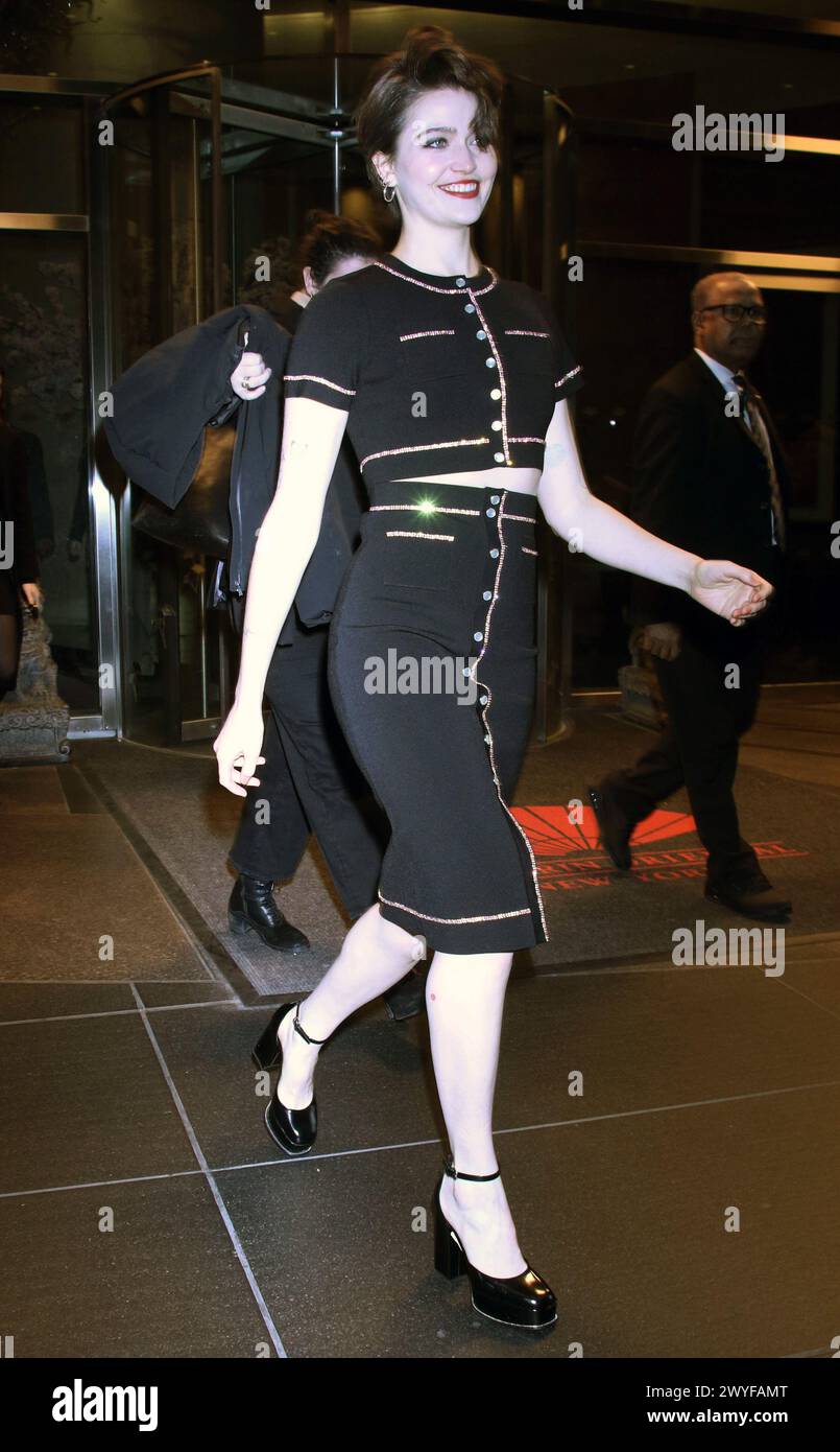 New York, NY, USA. 5th Apr, 2024. Elise Duffy seen leaving for the ...