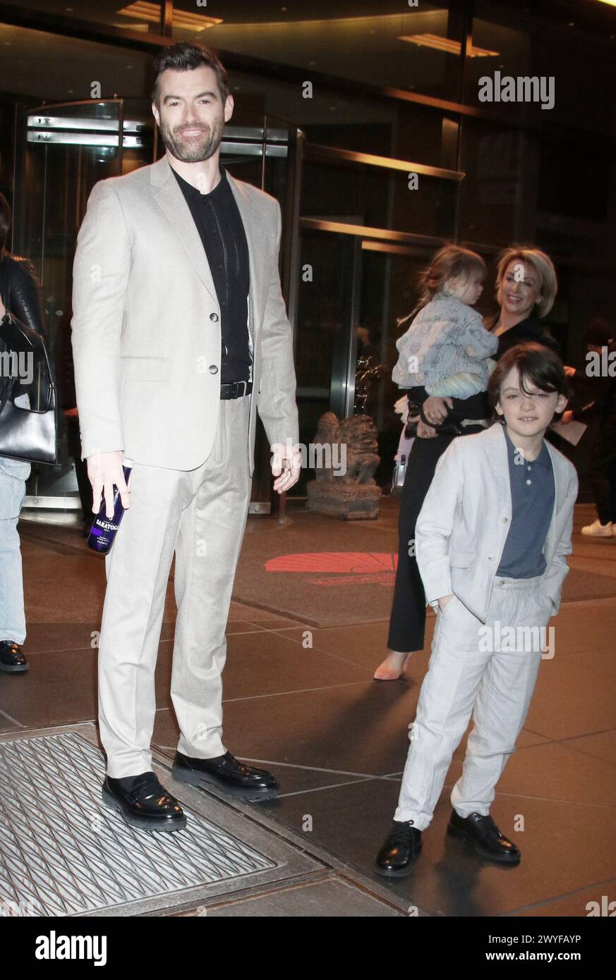 New York, NY, USA. 5th Apr, 2024. Stuart Maetin seen leaving for the ...