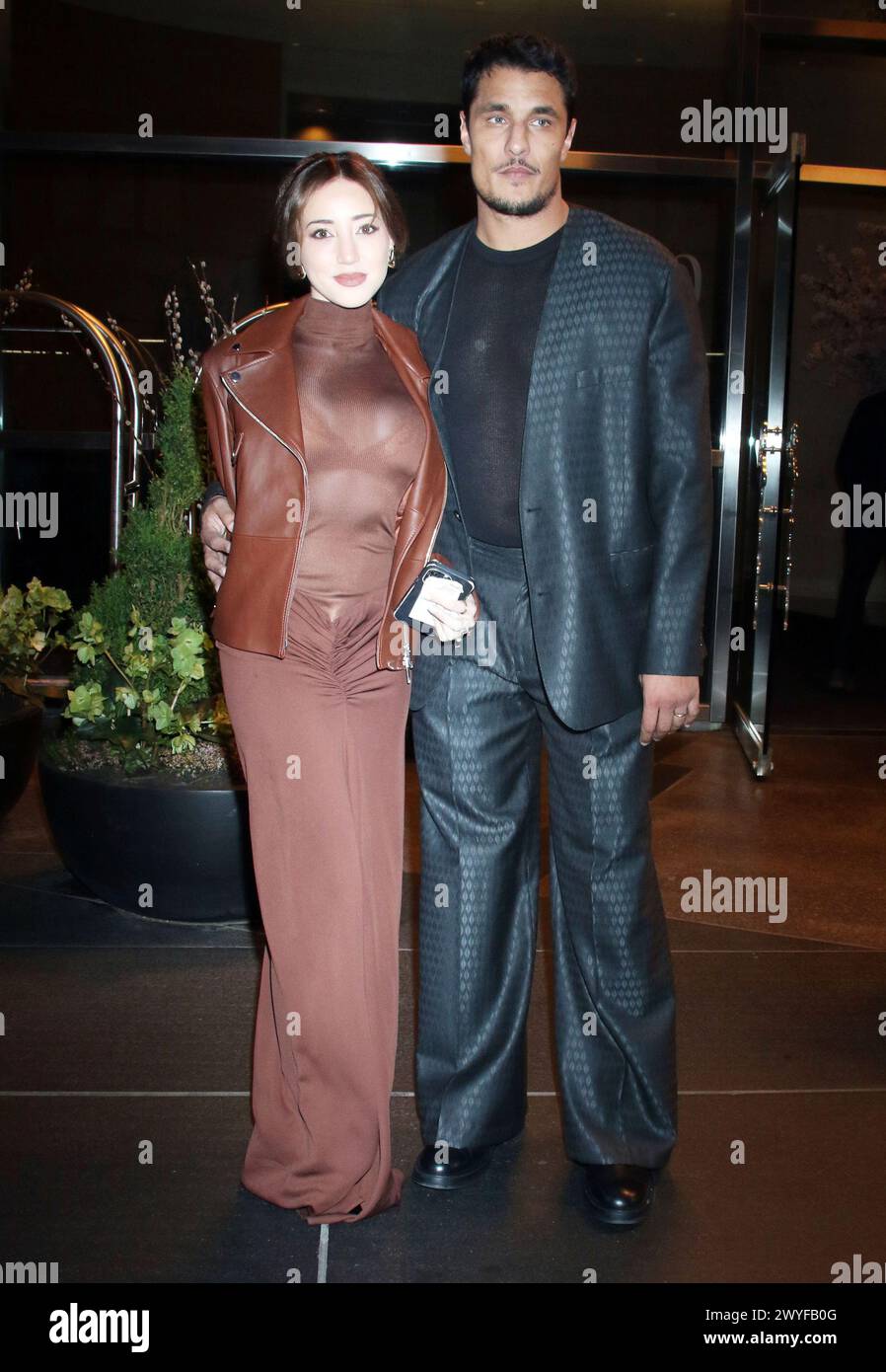 New York, NY, USA. 5th Apr, 2024. Staz Nair and Joana Tavira seen ...