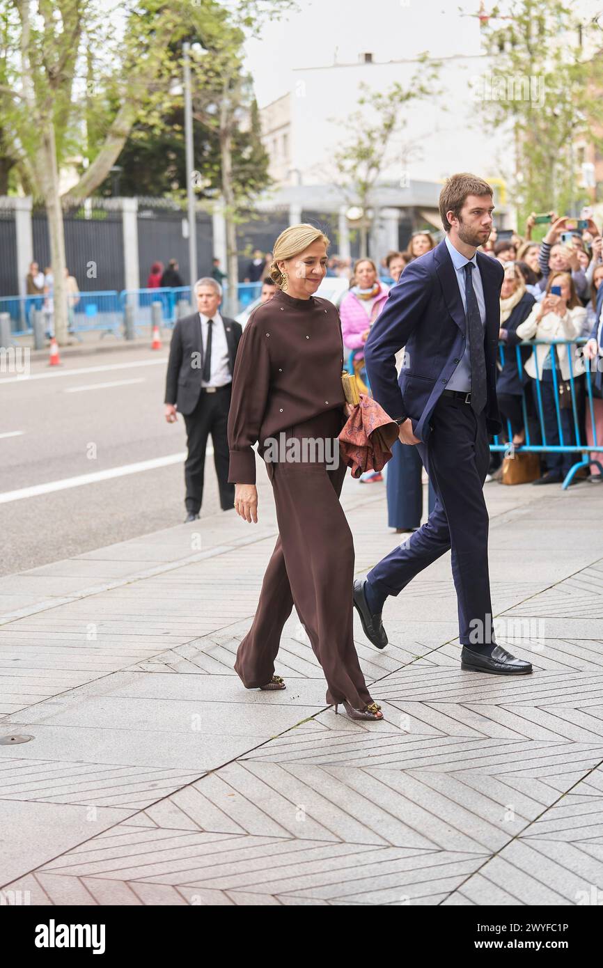 Madrid, Madrid, Spain. 6th Apr, 2024. Princess Cristina of Borbon, Juan ...
