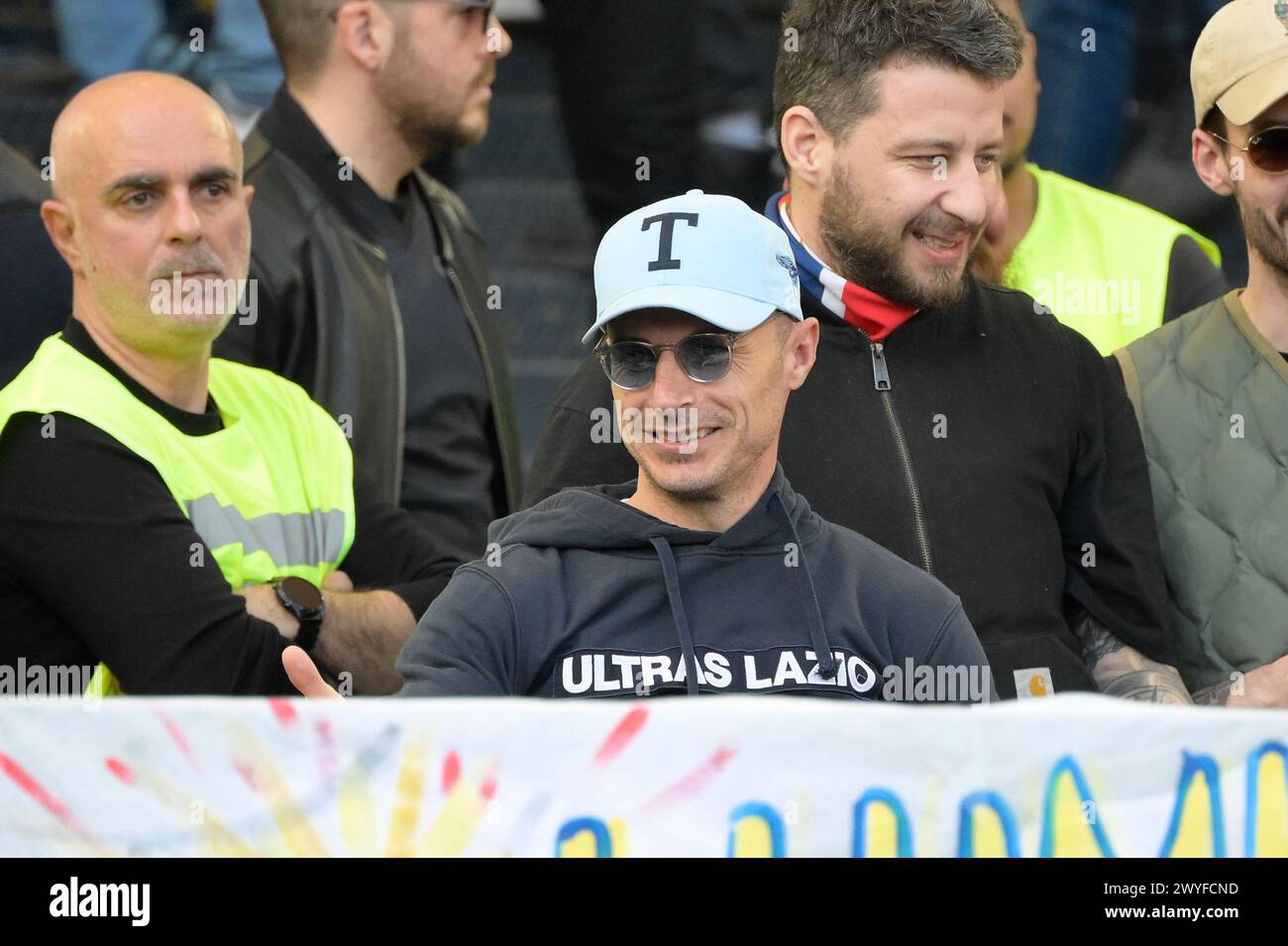 Roma, Italia. 29th Mar, 2024. Stefan Radu, former Lazio player, watches ...