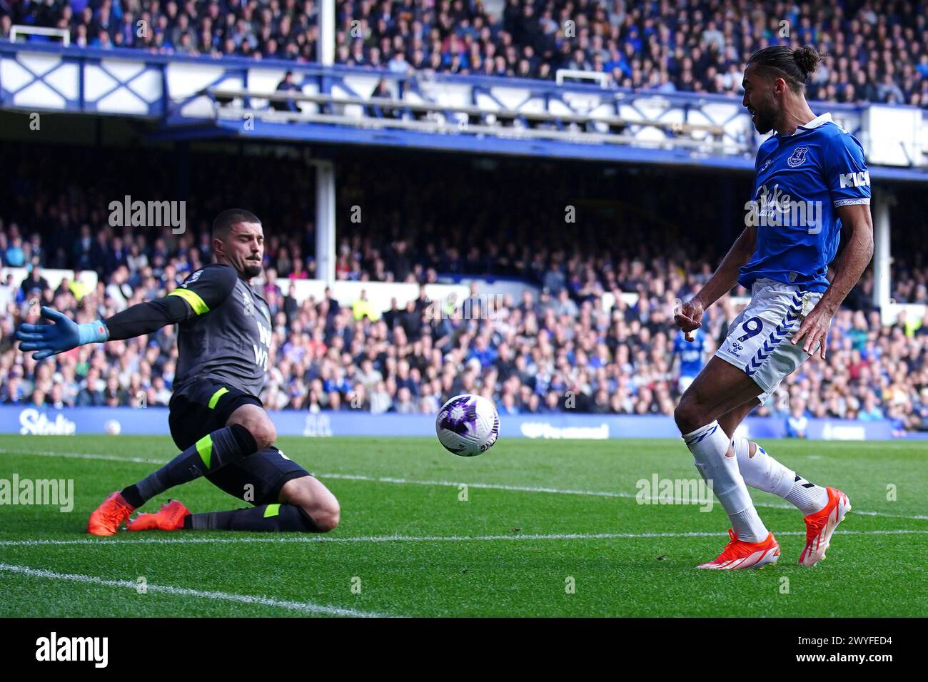 During the premier league match at goodison park, liverpool. picture ...