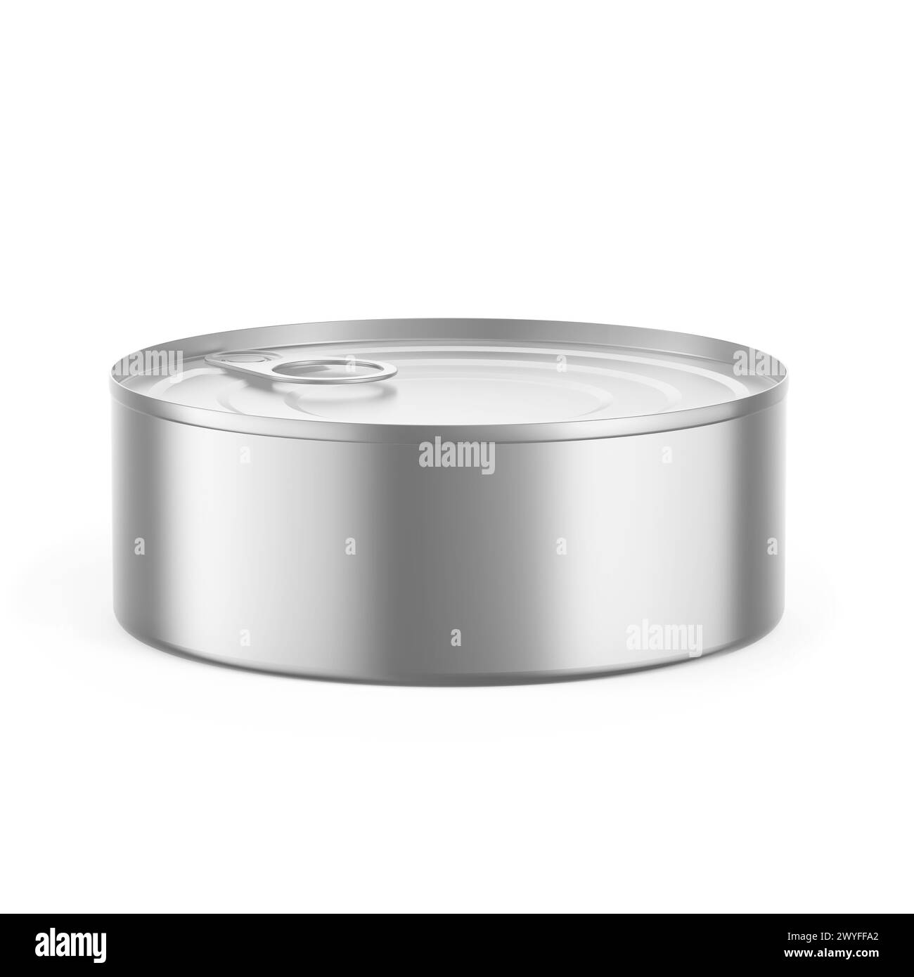 Metallic Tin Can Mockup 3D Rendering Isolated Background Stock Photo ...