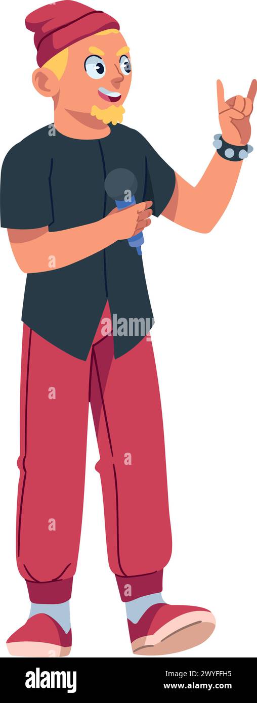 heavy metal singer man Stock Vector Image & Art - Alamy