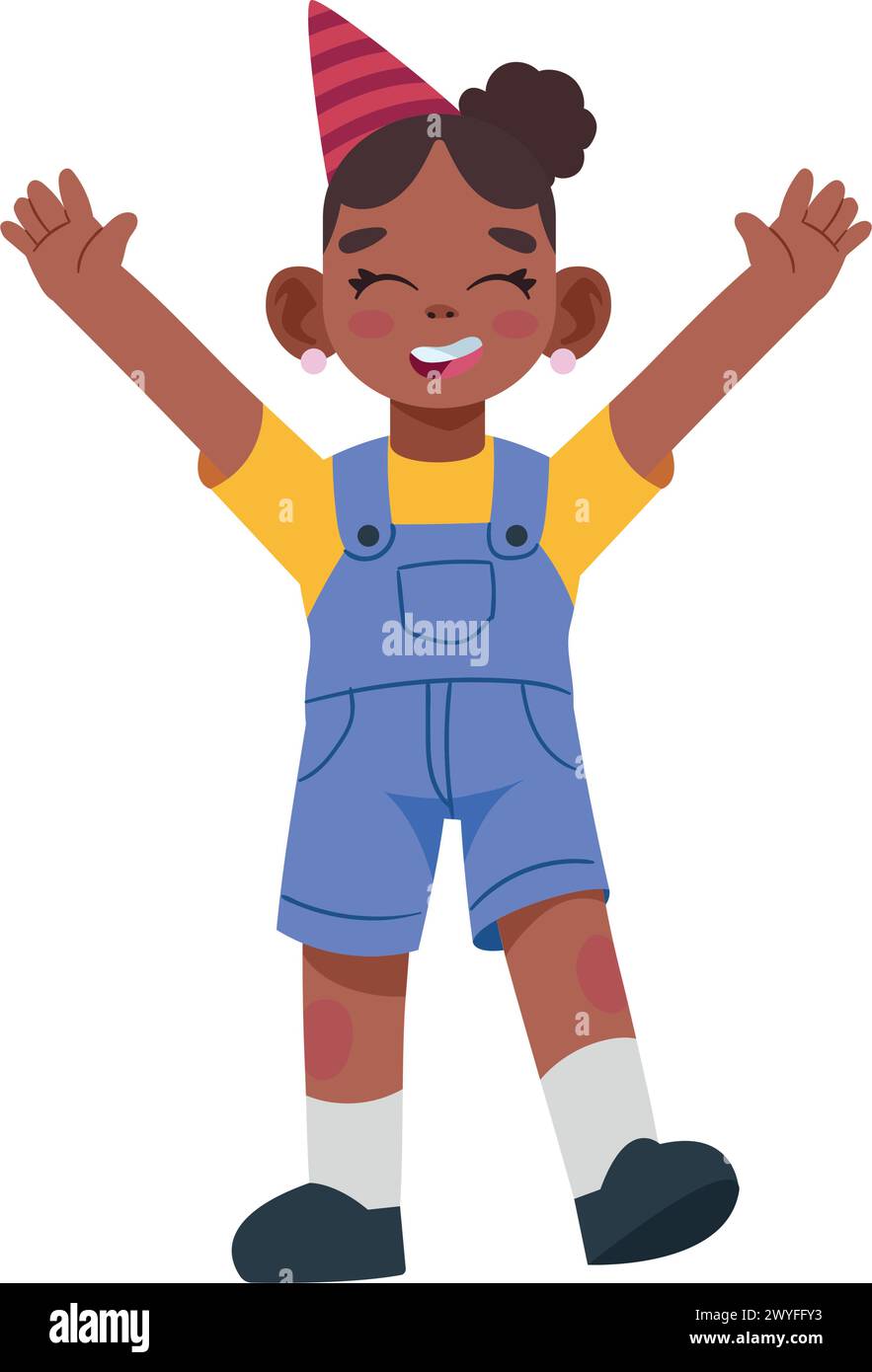 birthday girl cartoon Stock Vector Image & Art - Alamy