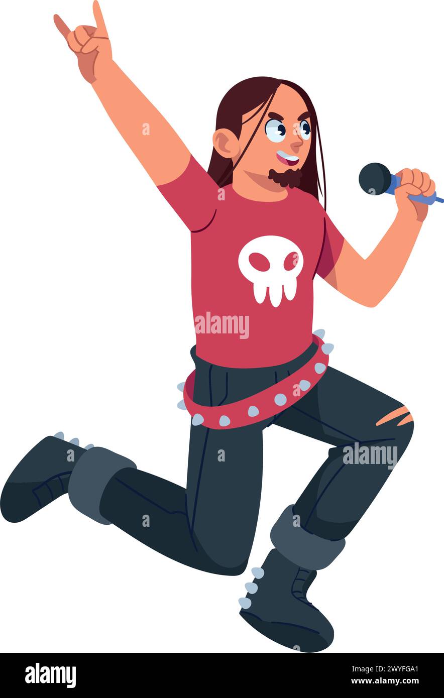 heavy metal male singer Stock Vector Image & Art - Alamy