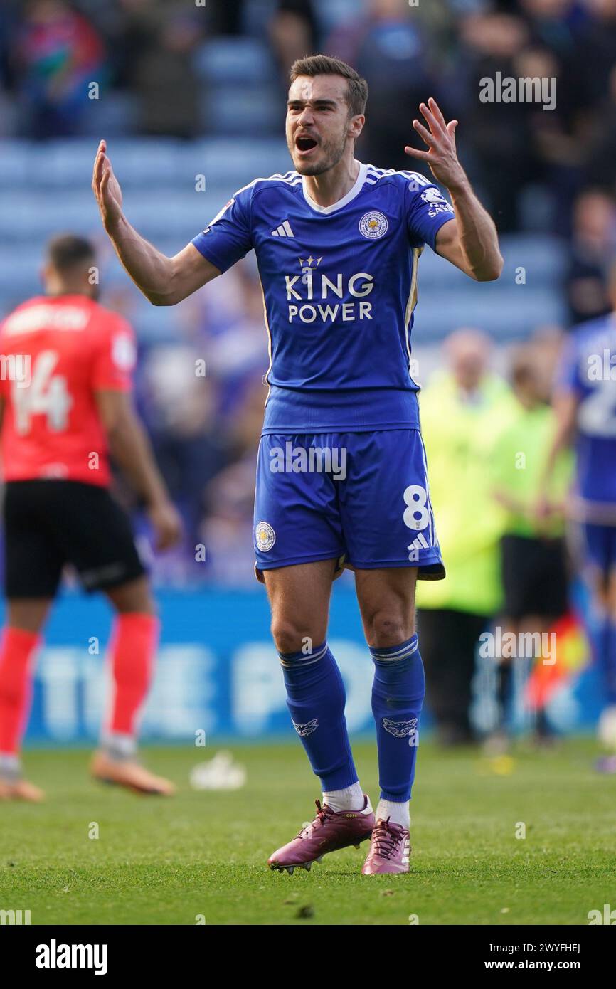 Leicester City's Harry Winks gestures after the Sky Bet Championship ...