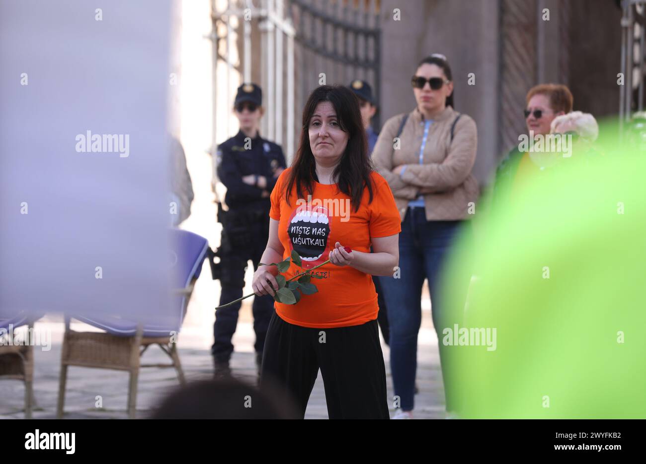 Croatia. 06th Apr, 2024. Artist Arijana Lekic Fridrih organizes the ...