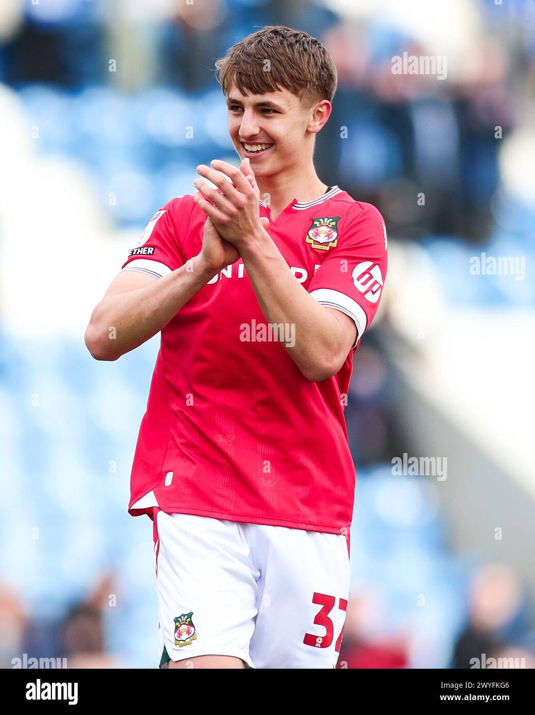 Wrexham's Max Cleworth after the final whistle of the Sky Bet League ...