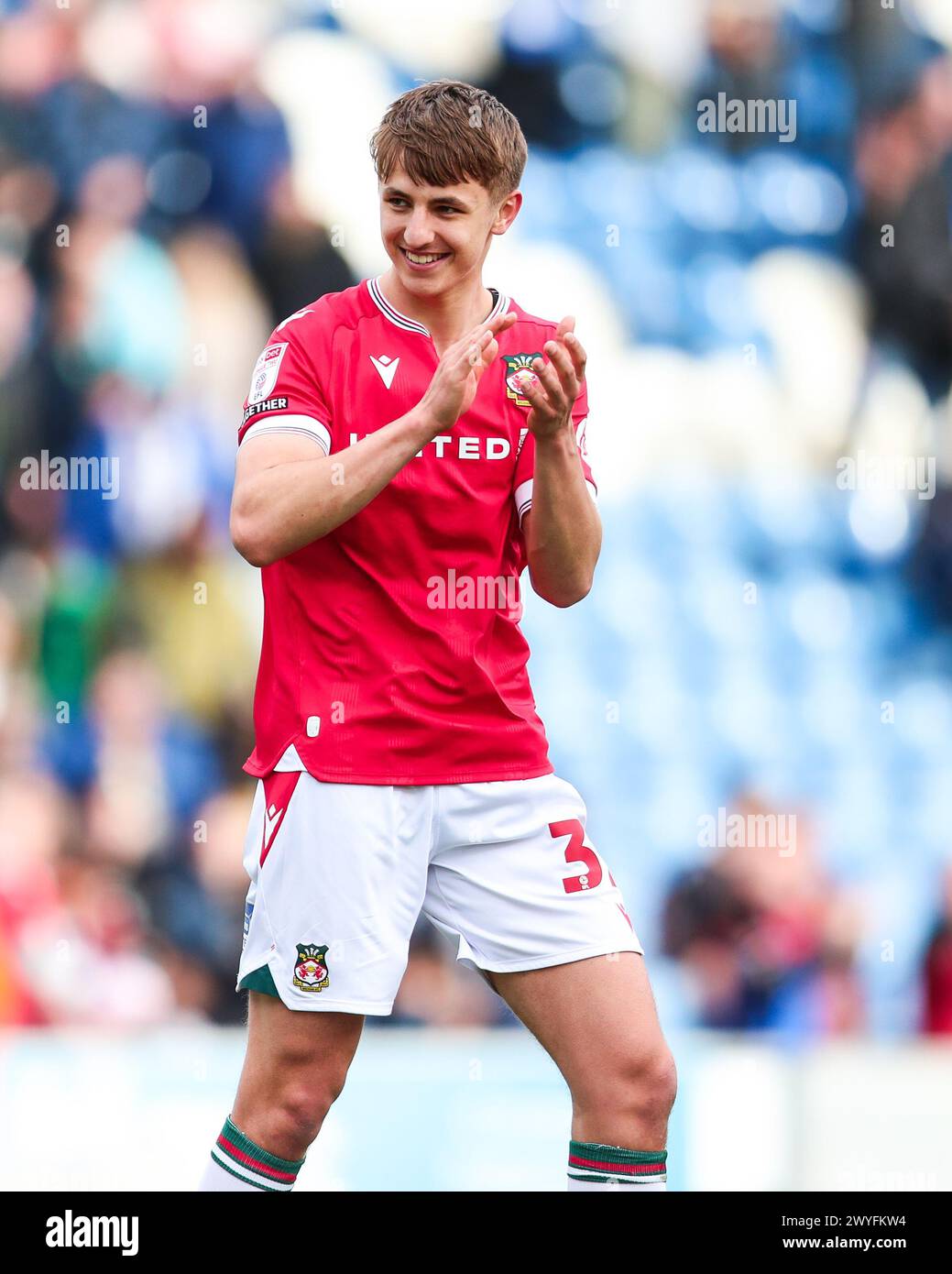 Wrexham's Max Cleworth after the final whistle of the Sky Bet League ...