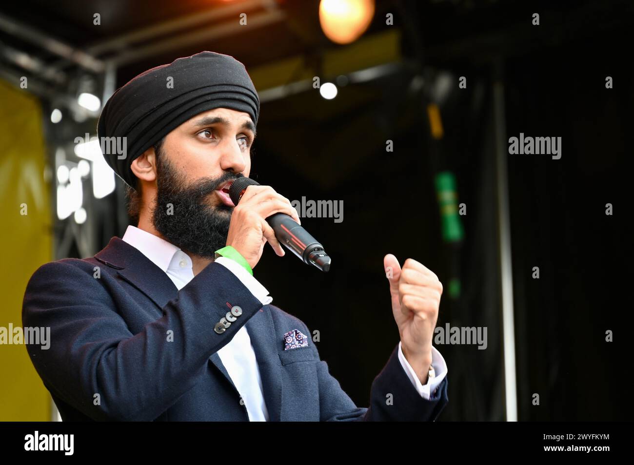 London, UK. Ex Apprentice contestant Virdi Mazaria, makes an appearance ...