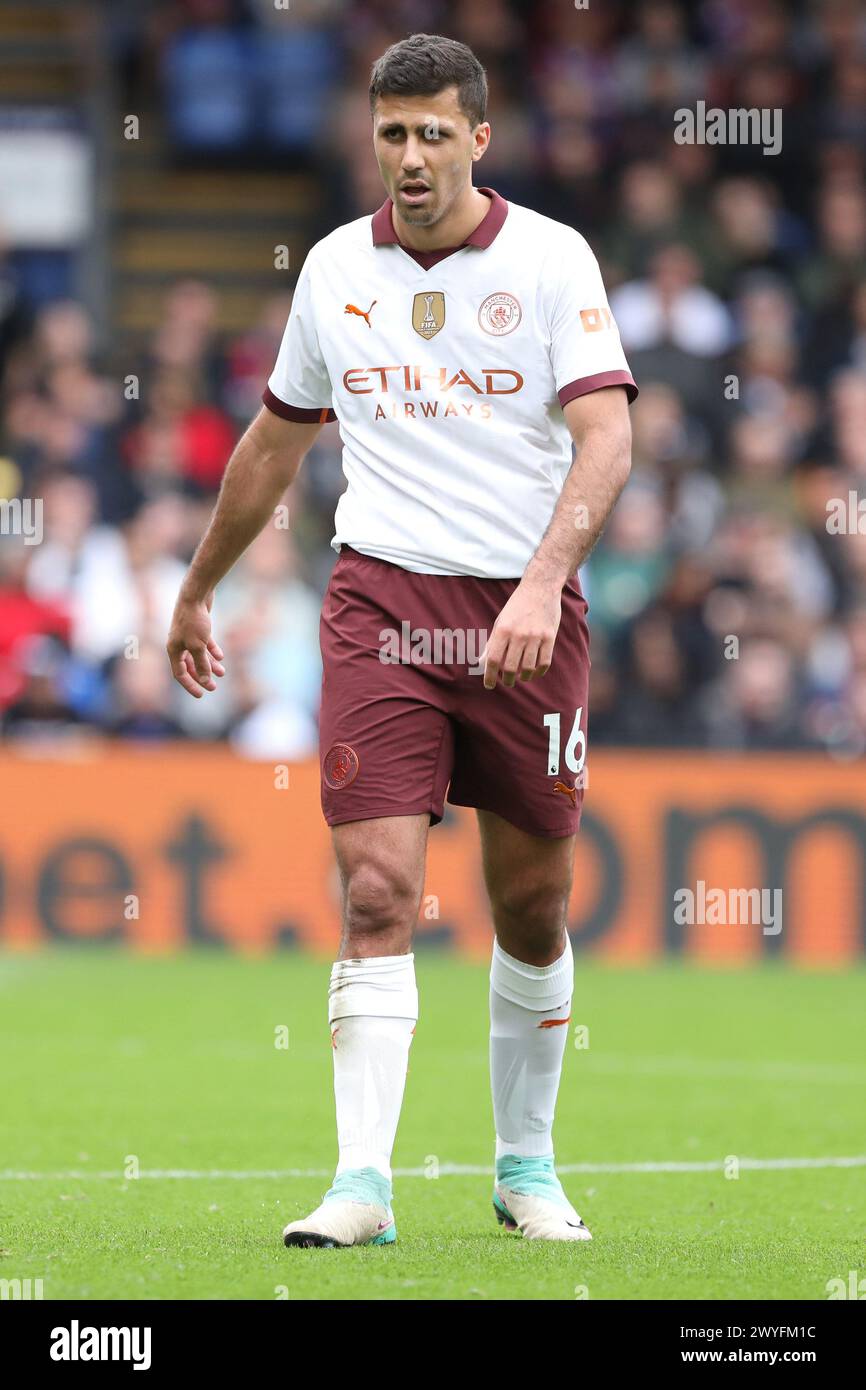 London, UK. 06th Apr, 2024. Rodri of Manchester City during the Premier ...
