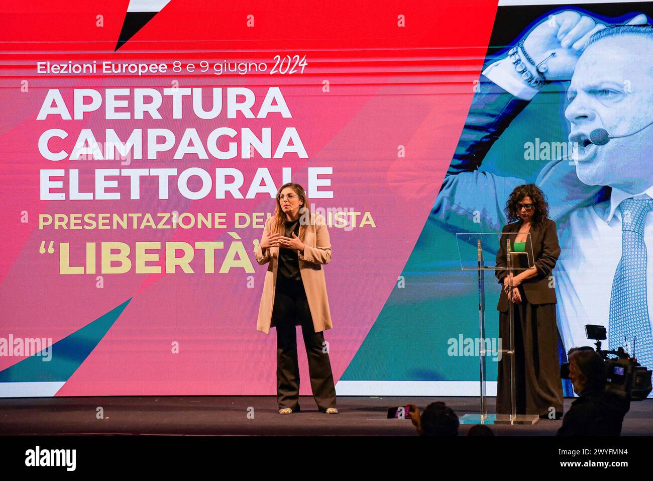 Rome, Italy. 06th Apr, 2024. Laura Castelli, president of the South ...