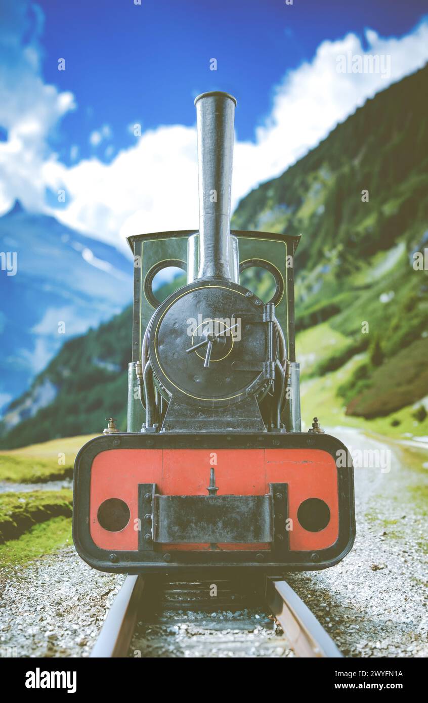 Vintage swiss rail travel hi-res stock photography and images - Alamy