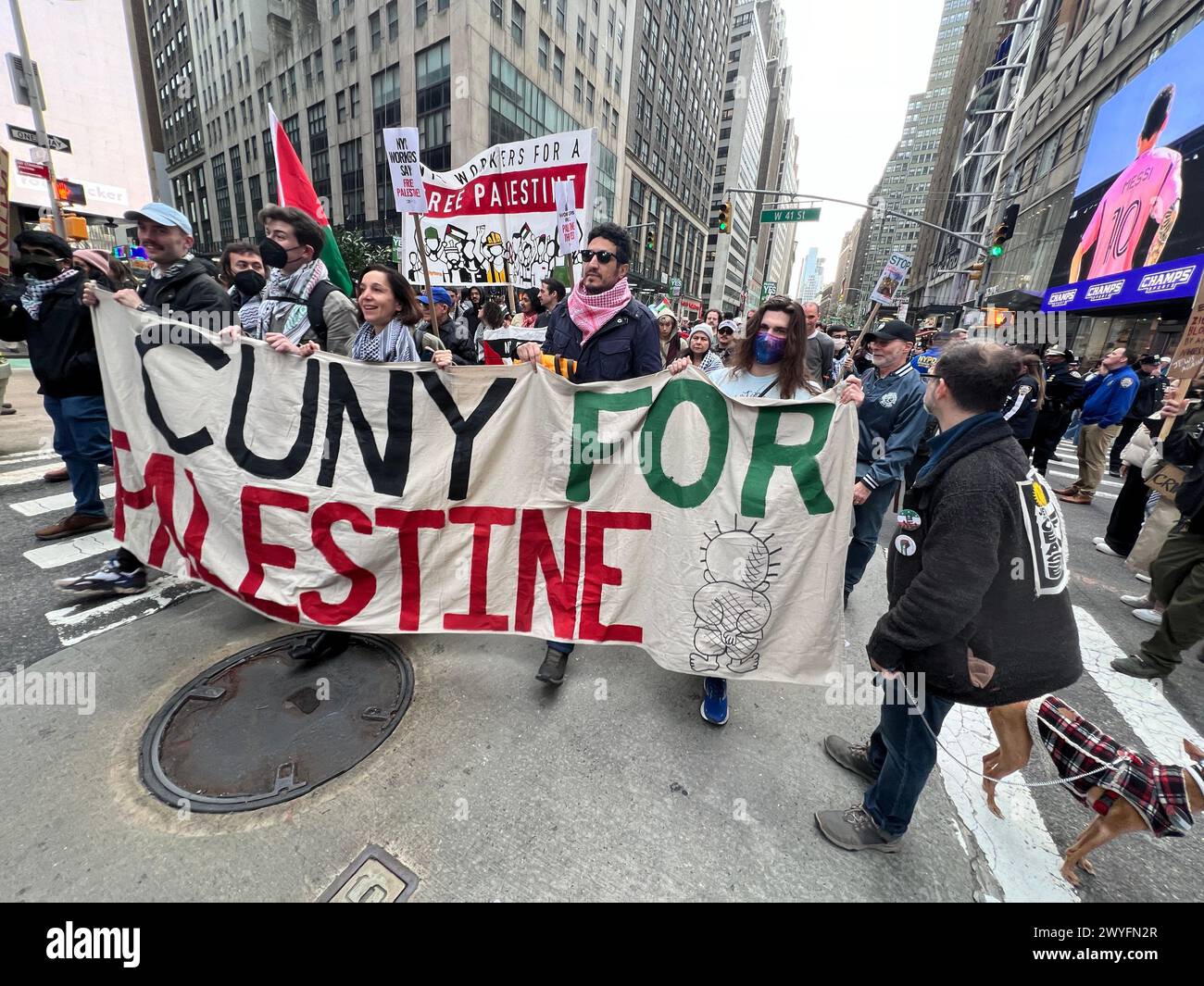 Free Gaza; Cease Fire Now demonstration in Times Square; held on March ...