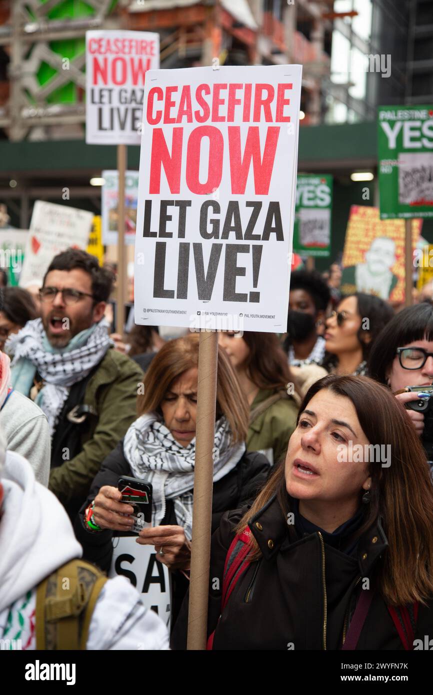 Free Gaza, Cease Fire Now demonstration in Times Square held on March ...