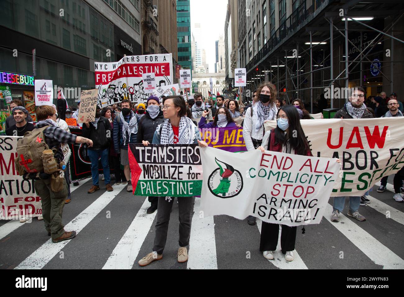 Free Gaza, Cease Fire Now demonstration in Times Square held on March ...