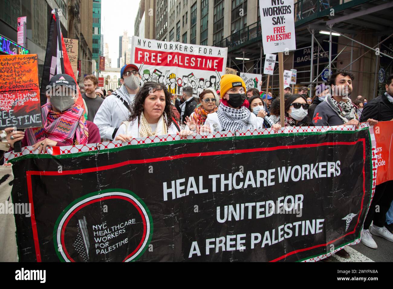 Free Gaza, Cease Fire Now demonstration in Times Square held on March ...