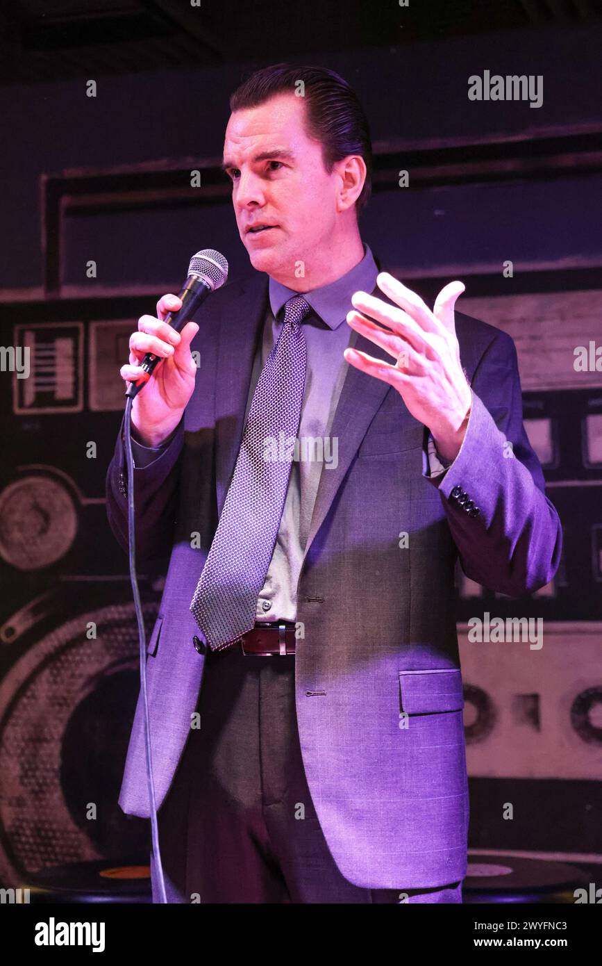 West Hollywood, California, USA. 1st April. 2024. Actor/comedian Michael McGlone performs at ...