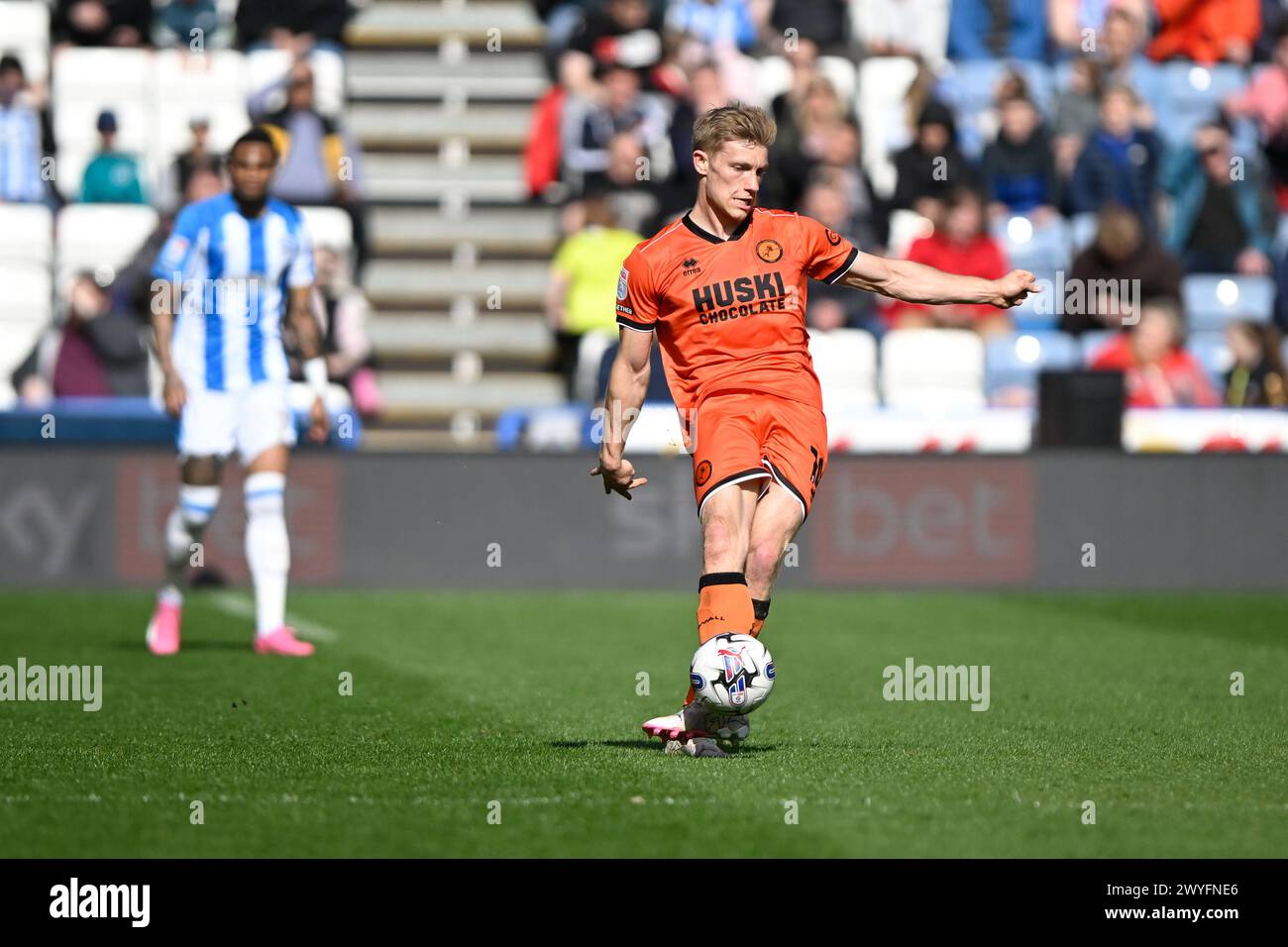 Zian Flemming of Millwall passes the ball during the Sky Bet ...
