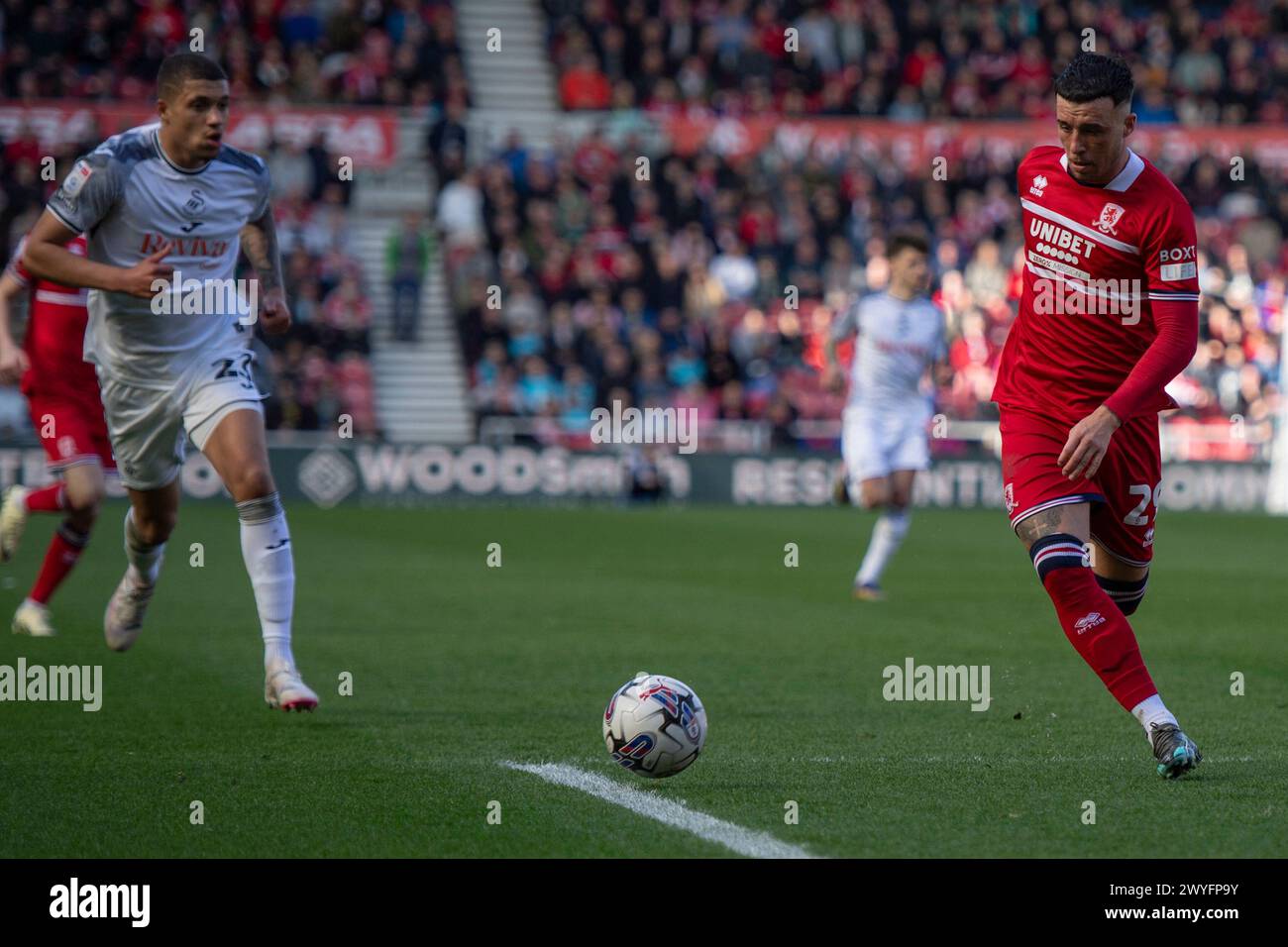 Middlesbrough's Sam Greenwood during the Sky Bet Championship match ...