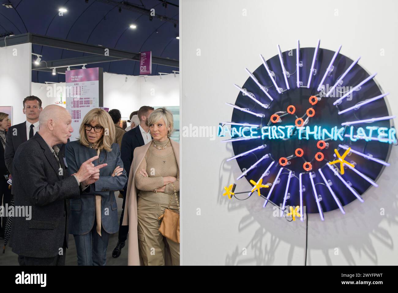 Paris, France. 5th Apr, 2024. Brigitte Macron and Hélène Mercier ...