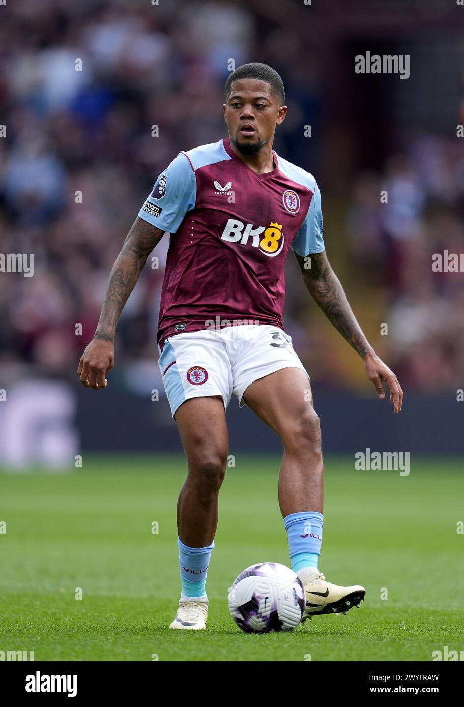 Aston Villa's Leon Bailey during the Premier League match at Villa Park ...
