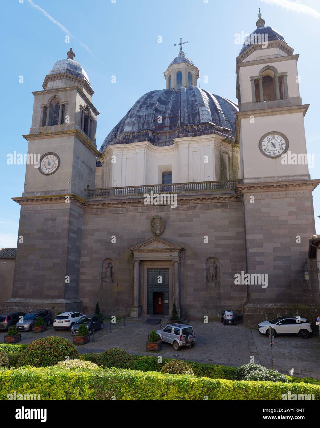 Entrance facade of the Basilica of Santa Margherita aka Montefiascone ...