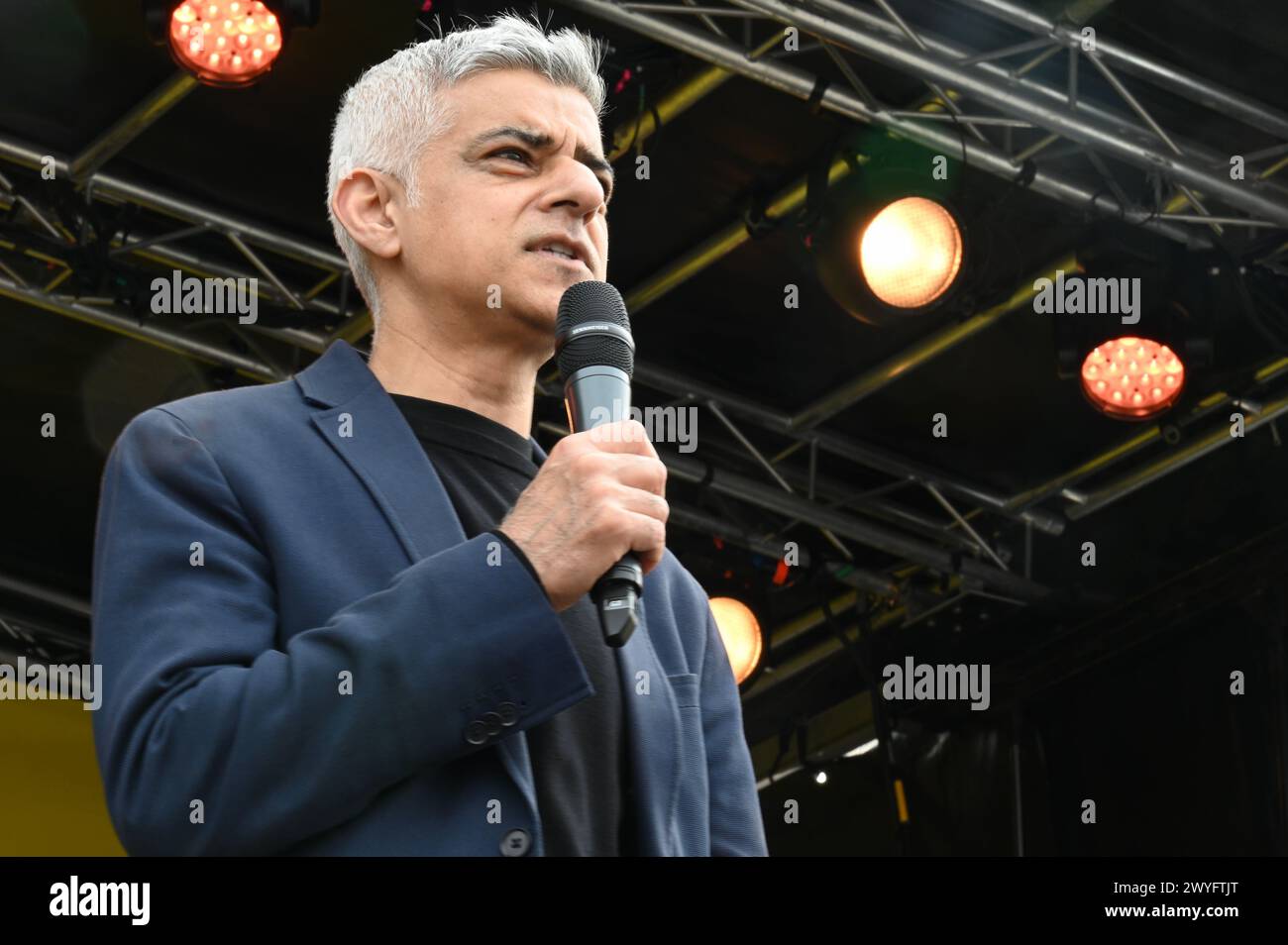 London, UK. Sadiq Khan, Mayor of London. Vaisakhi Festival in Trafalgar ...