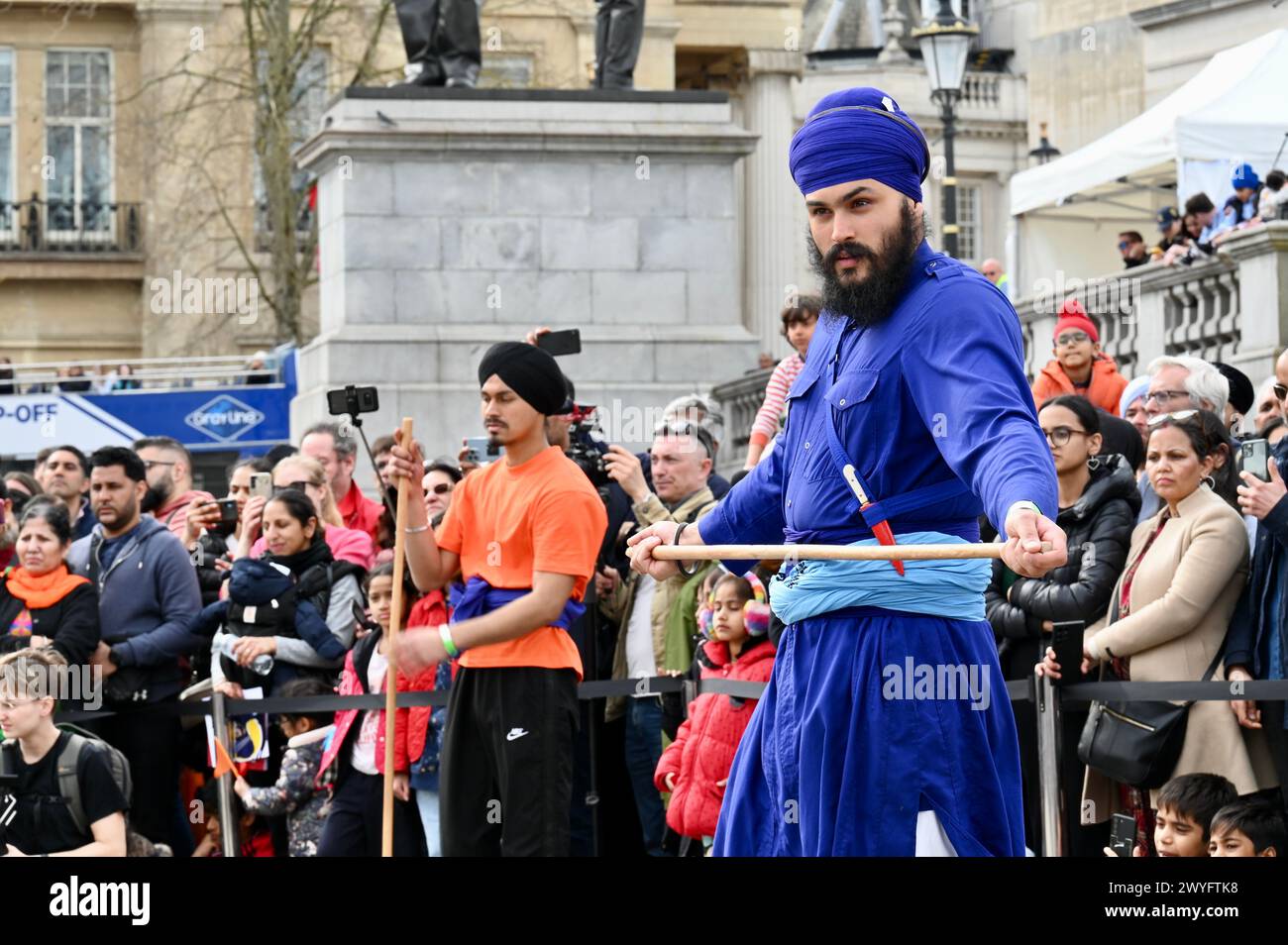 London, UK. Vaisakhi Festival in Trafalgar Square. Vaisakhi a ...