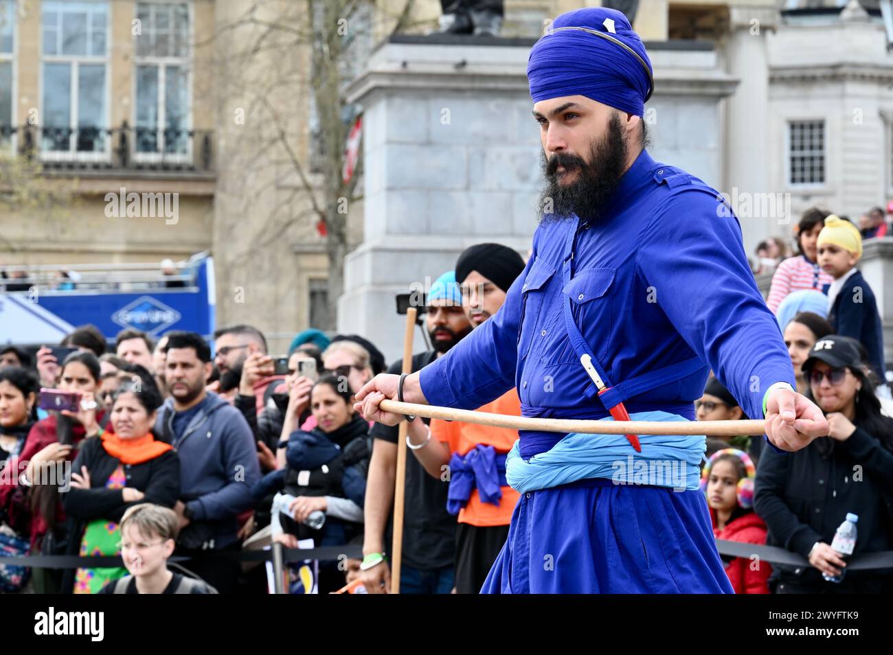 London, UK. Vaisakhi Festival in Trafalgar Square. Vaisakhi a ...