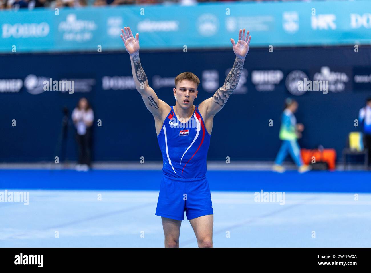 Osijek, Croatia. 06th Apr, 2024. Aurel Benovic of Croatia compete in ...