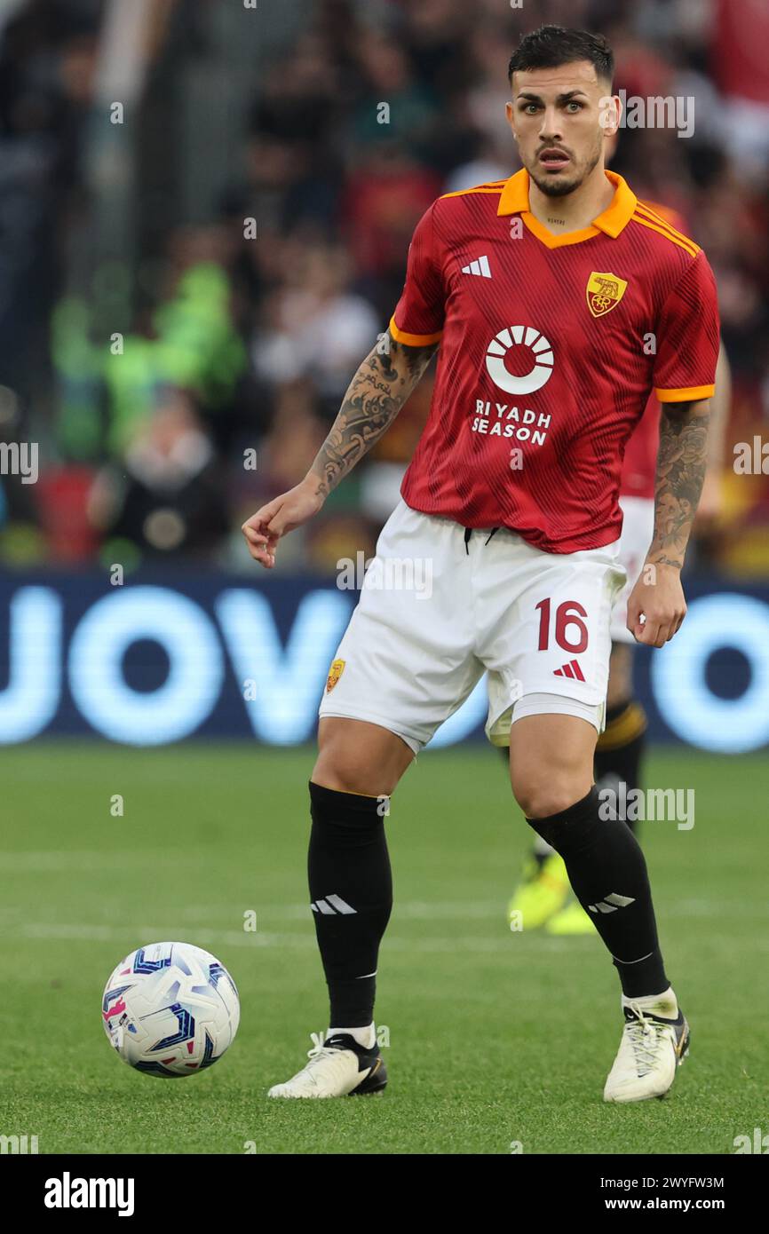 Rome, Italy. 06th Apr, 2024. Rome, Italy 06.04.2024: Leandro Paredes of ...