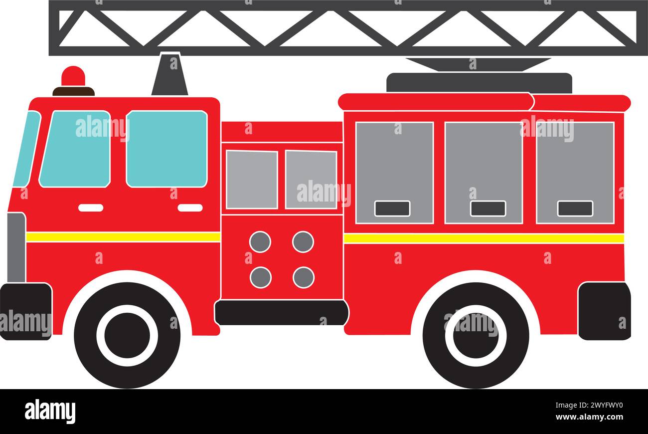 Fire service trucks Stock Vector Images - Alamy