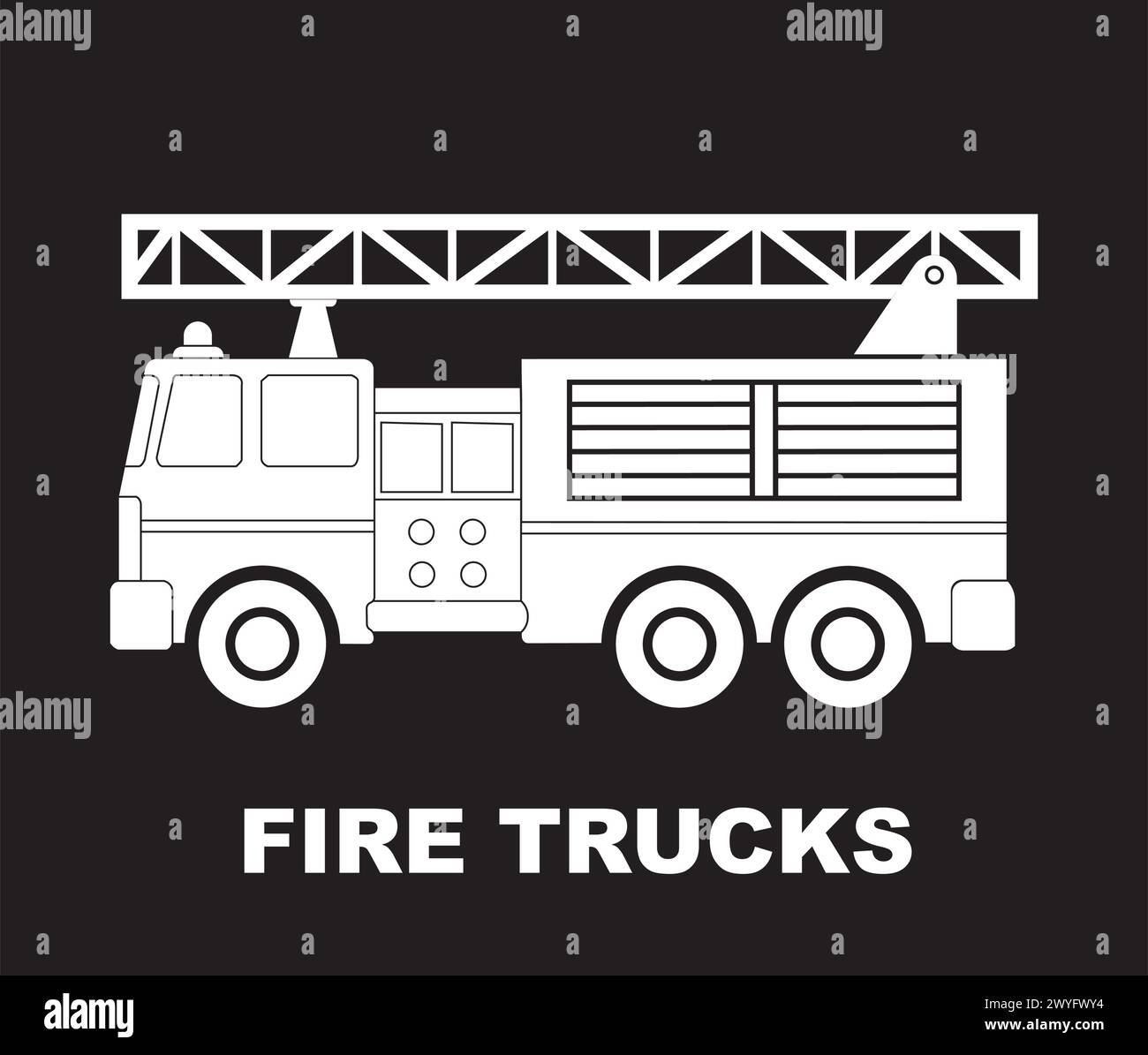 Fire trucks icon vector illustration symbol design Stock Vector Image ...