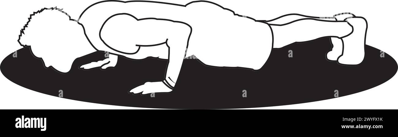 Push ups workout illustration hi-res stock photography and images - Alamy