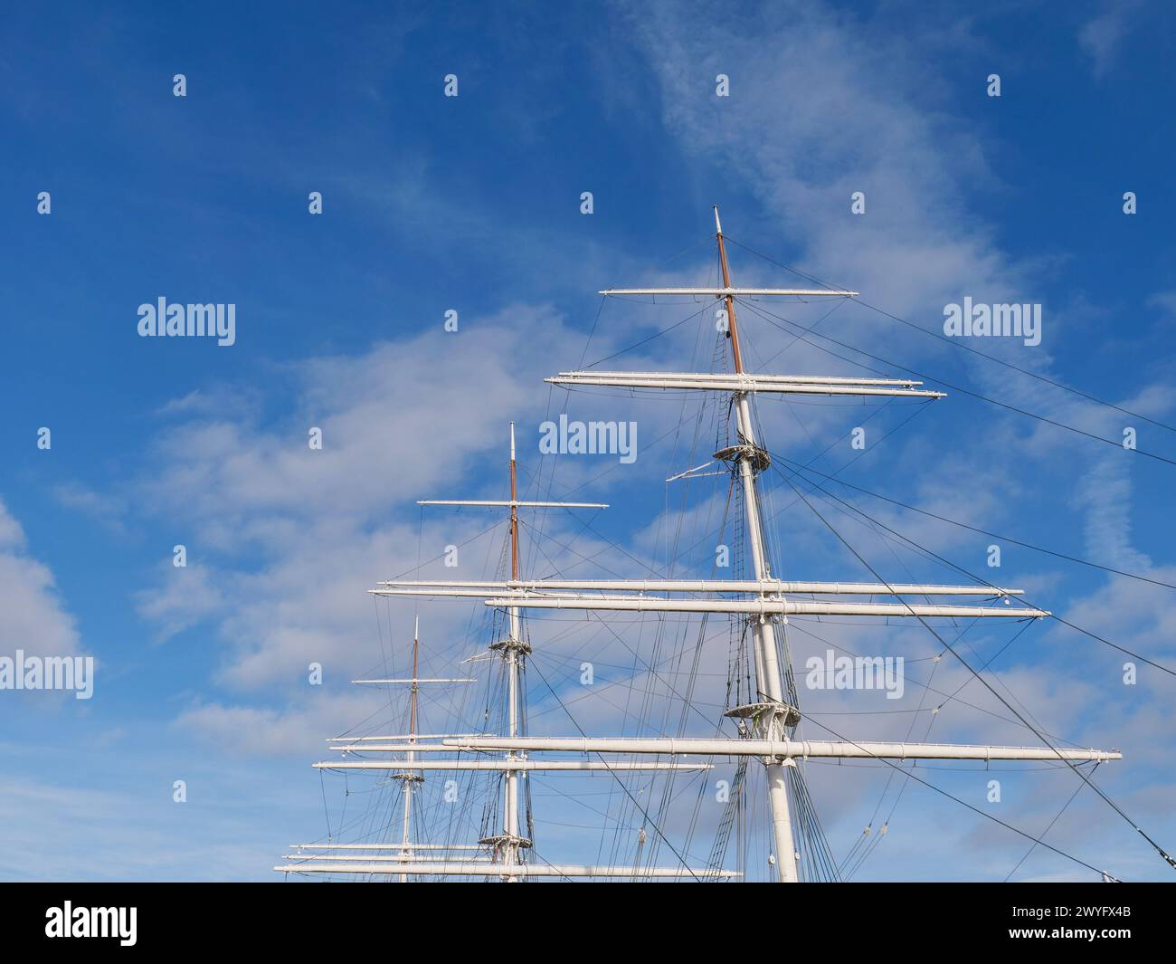 Suomen Joutsen is a steel-hulled full-rigged ship with three square ...
