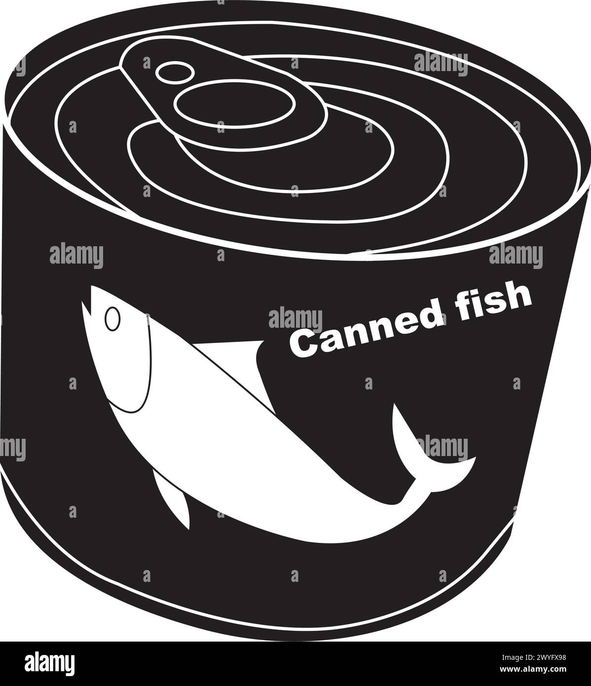 Sardines, canned fish icon vector illustration symbol design Stock ...