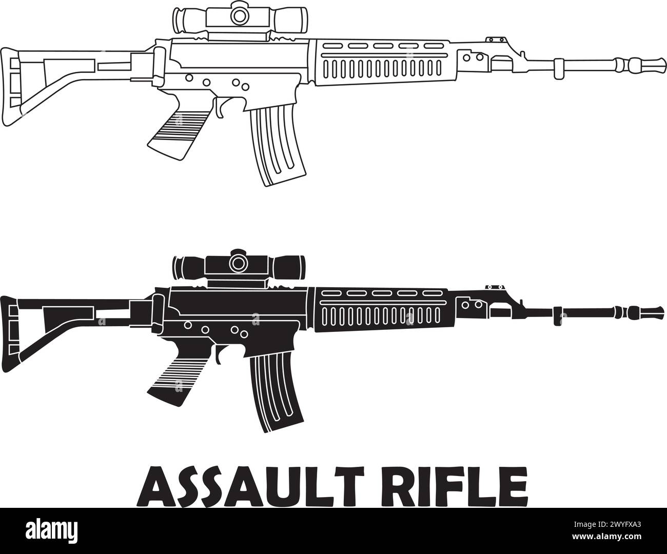 Assault rifle icon vector illustration design Stock Vector Image & Art ...