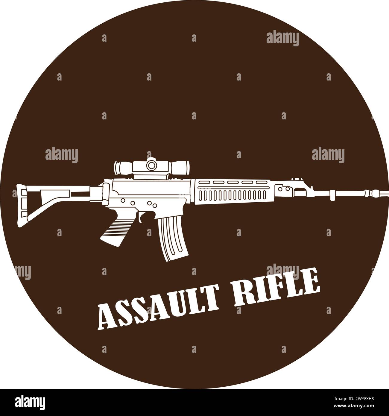 Tactical assault rifle Stock Vector Images - Alamy