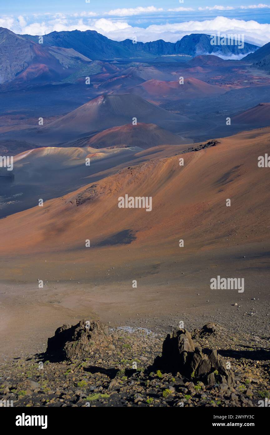 Maui, Hawaii, U.S.A. - Haleakala National Park, Haleakala crater ...
