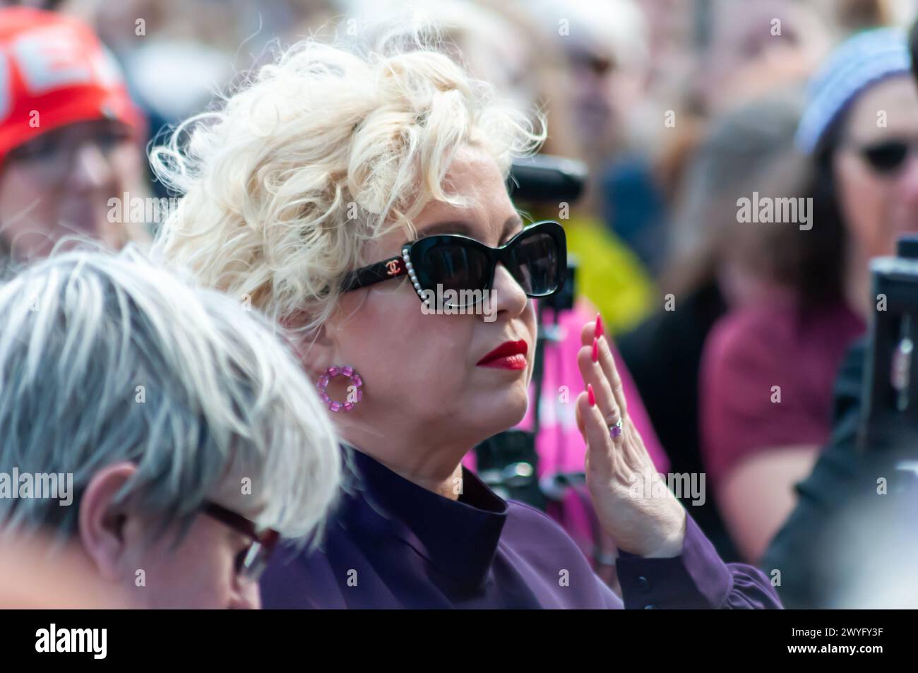 Edinburgh, Scotland, UK. 6th April, 2024. Kellie-Jay Keen-Minshull also ...