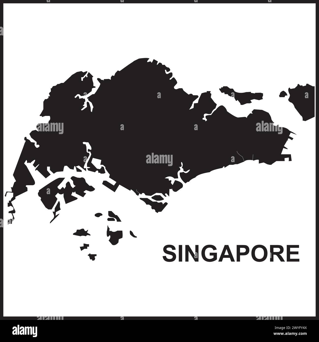Singapore map icon vector illustration symbol design Stock Vector Image ...