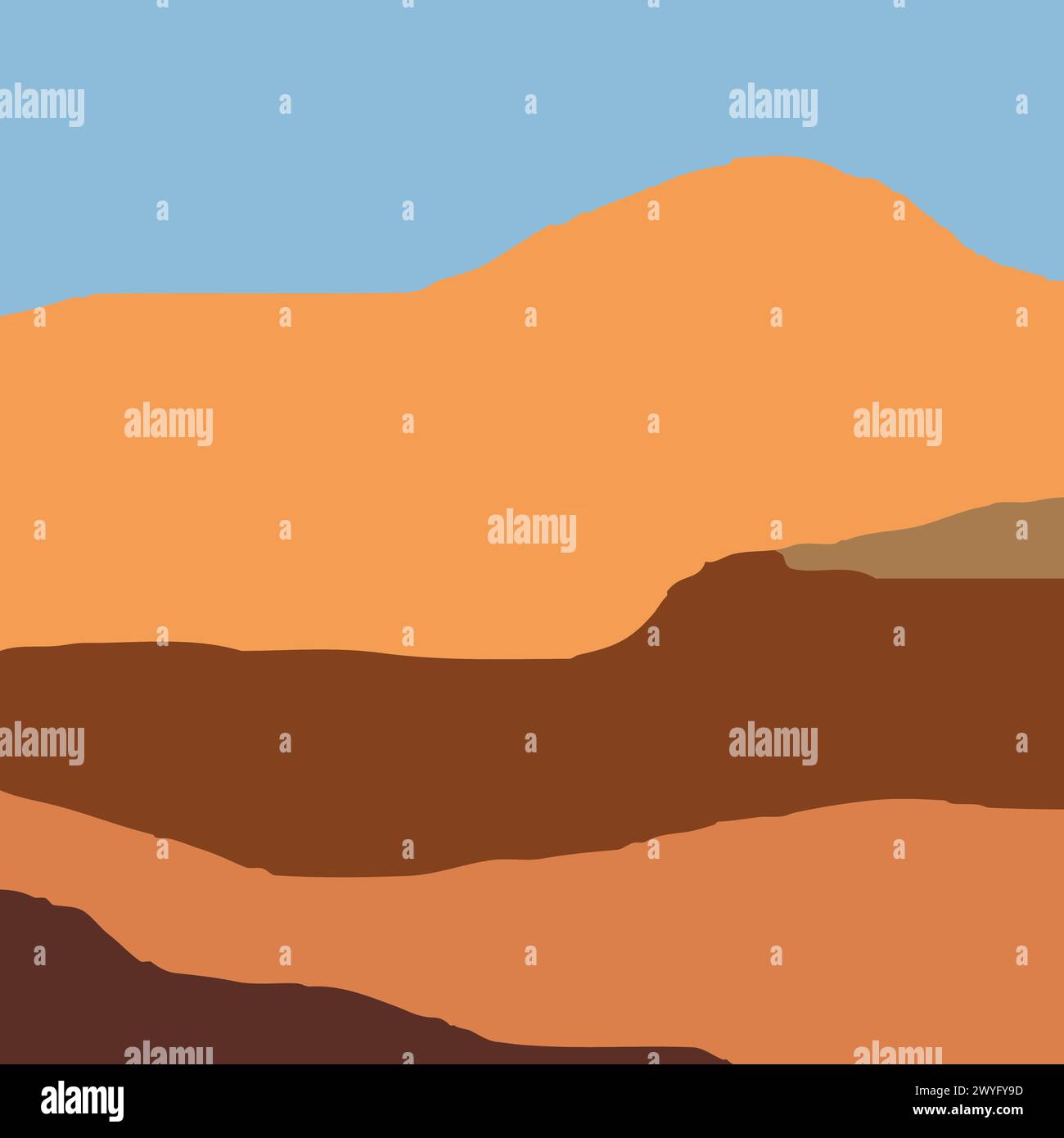 Desert background vector illustration template design Stock Vector ...