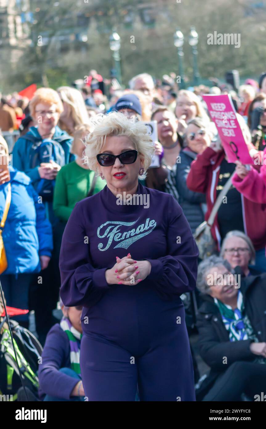 Edinburgh, Scotland, UK. 6th April, 2024. Kellie-Jay Keen-Minshull also ...