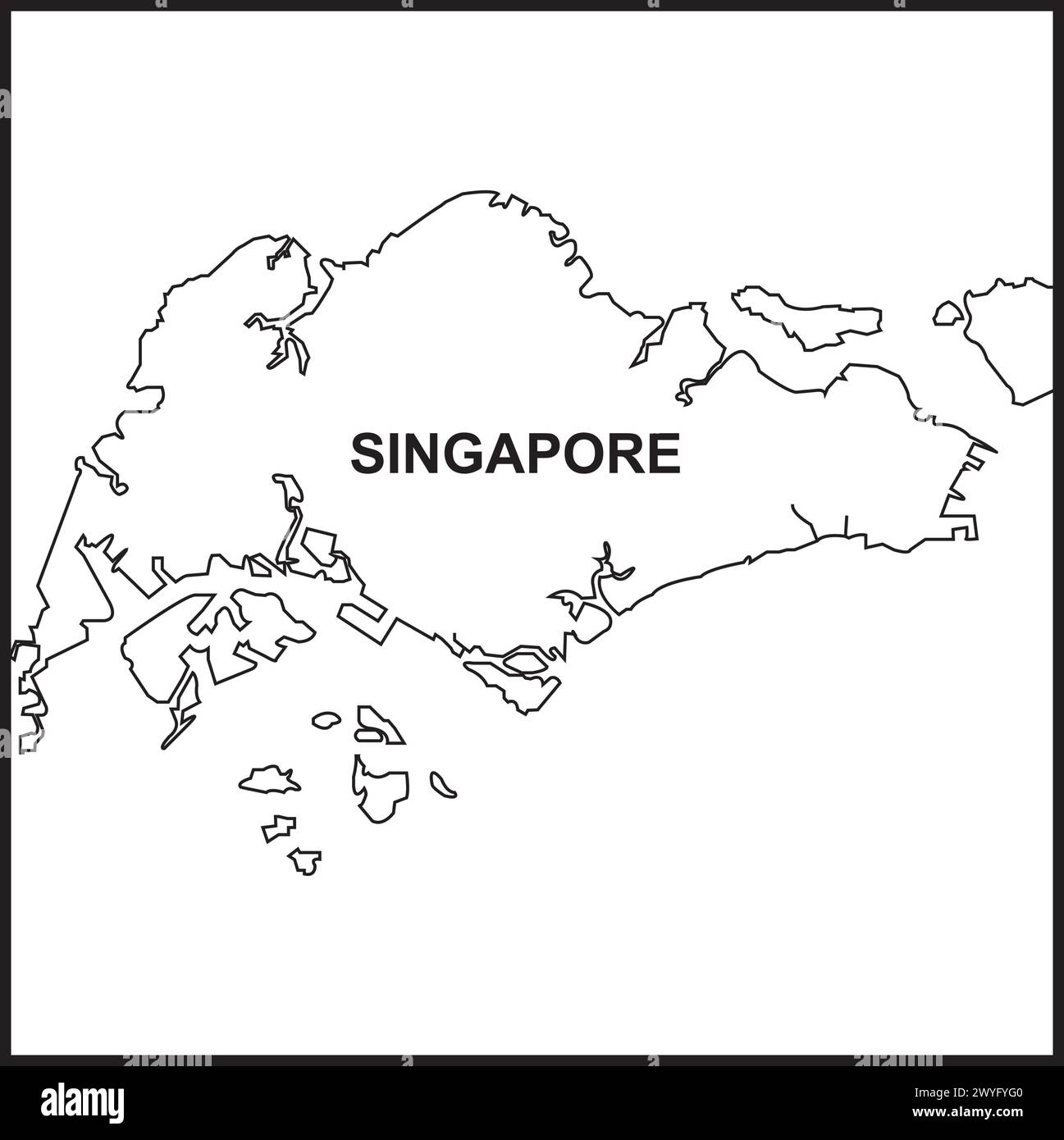 Singapore map icon vector illustration symbol design Stock Vector Image ...