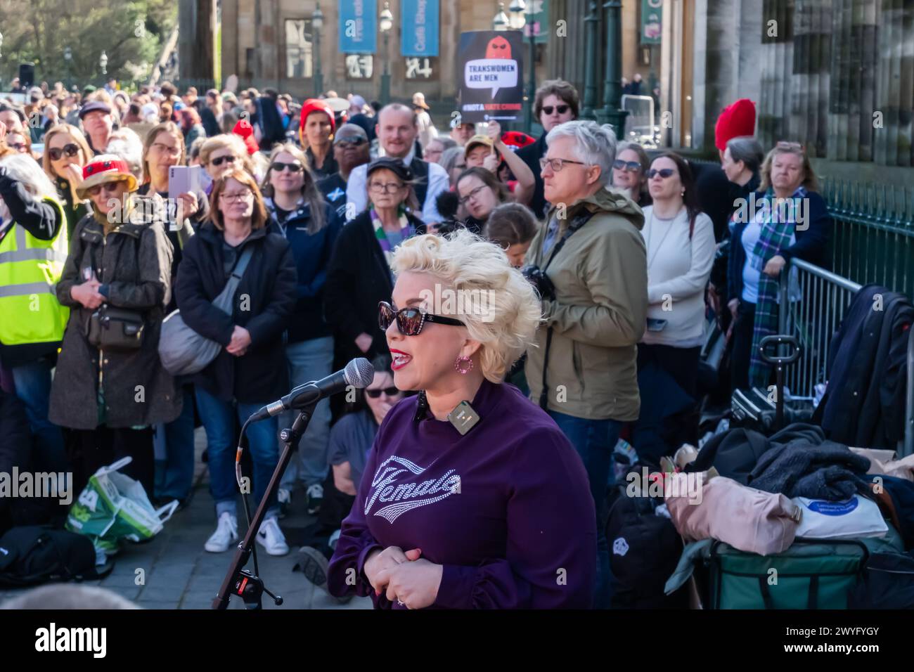 Edinburgh, Scotland, UK. 6th April, 2024. Kellie-Jay Keen-Minshull also ...