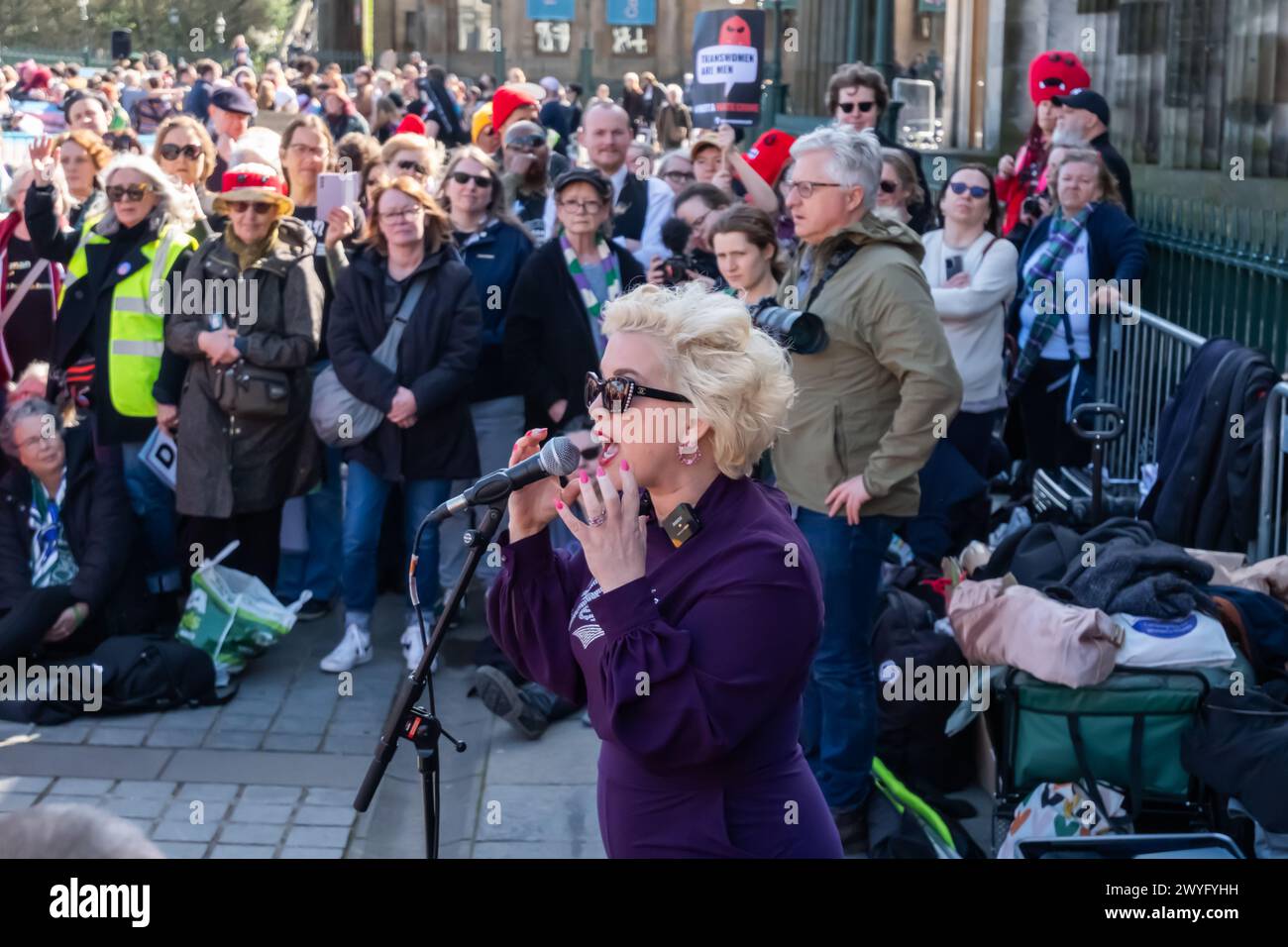 Edinburgh, Scotland, UK. 6th April, 2024. Kellie-Jay Keen-Minshull also ...